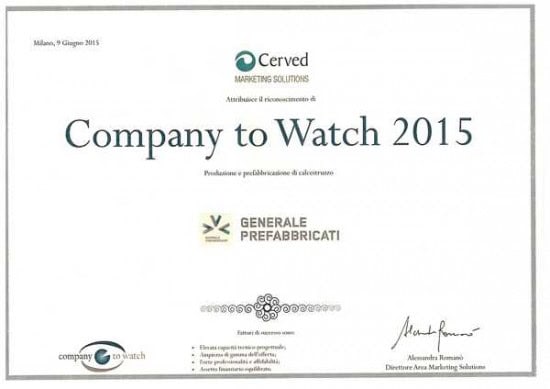 Generale Prefabbricati Spa is the Company to Watch 2015